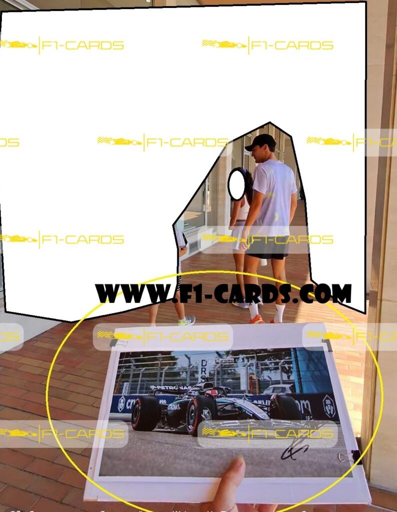 Poster. 2025 Miami GP – signed by driver George Russell – f1-cards.com